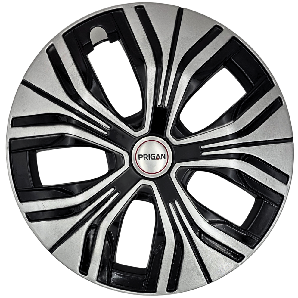 PRIGAN SIGNATURE BLACK SILVER WHEEL COVER (Set of 4) AVAILABLE IN 14,1 ...